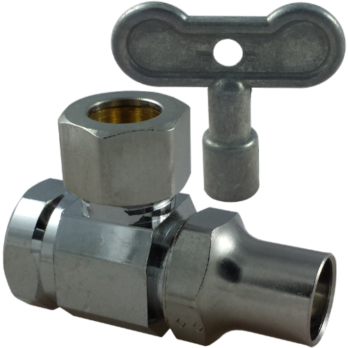 3/8" O.D.X 1/2" FIPT Loose Key Angle Supply Stop