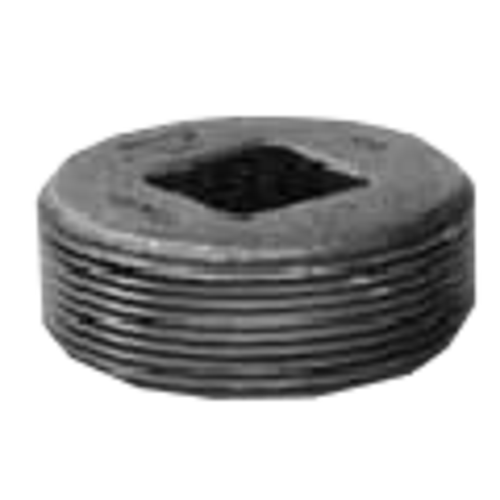 HB.050 1/2in Threaded Black SCH 40 Square Countersunk Plug