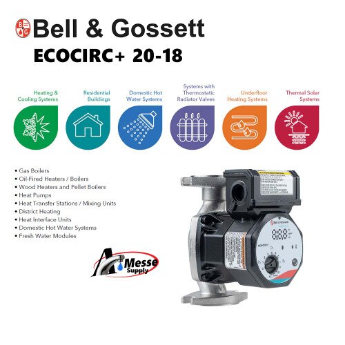 Bell Gossett ECOCIRC+ 20-18 60B0B1004 Circulator Pump Flg