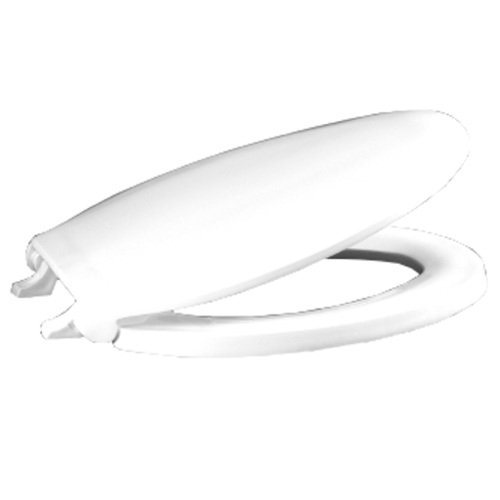 CENTOCO 800STS Plastic White Toilet Seat Elongated Closed Front With Cover