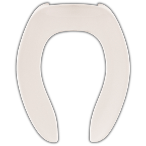 CENTOCO 500STSCC White Plastic Toilet Seat, Elongated Open Front Less Cover