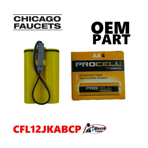 CHICAGO FAUCET 243.153.00.1 Battery Holder and Batteries