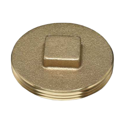4" Brass Square-Head Cleanout Plug