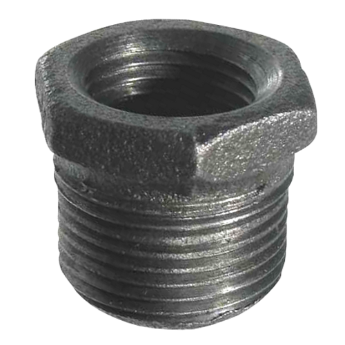 Hex Bushing 1in x 3/4in Threaded Galvanized CI SCH 40 150#