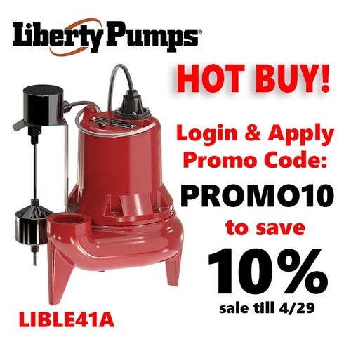 LIBERTY LE41A Ejector Pump 4/10 HP 2"