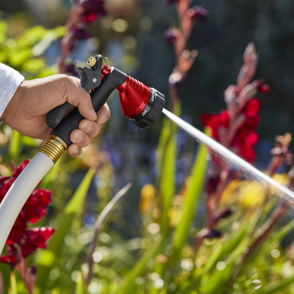 6-Pattern Garden Hose Nozzle 3/4" Thread With locking Mechanism