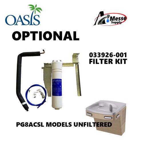 OASIS PG8AC Bi-Level Wall-mounted Water Cooler in Greystone